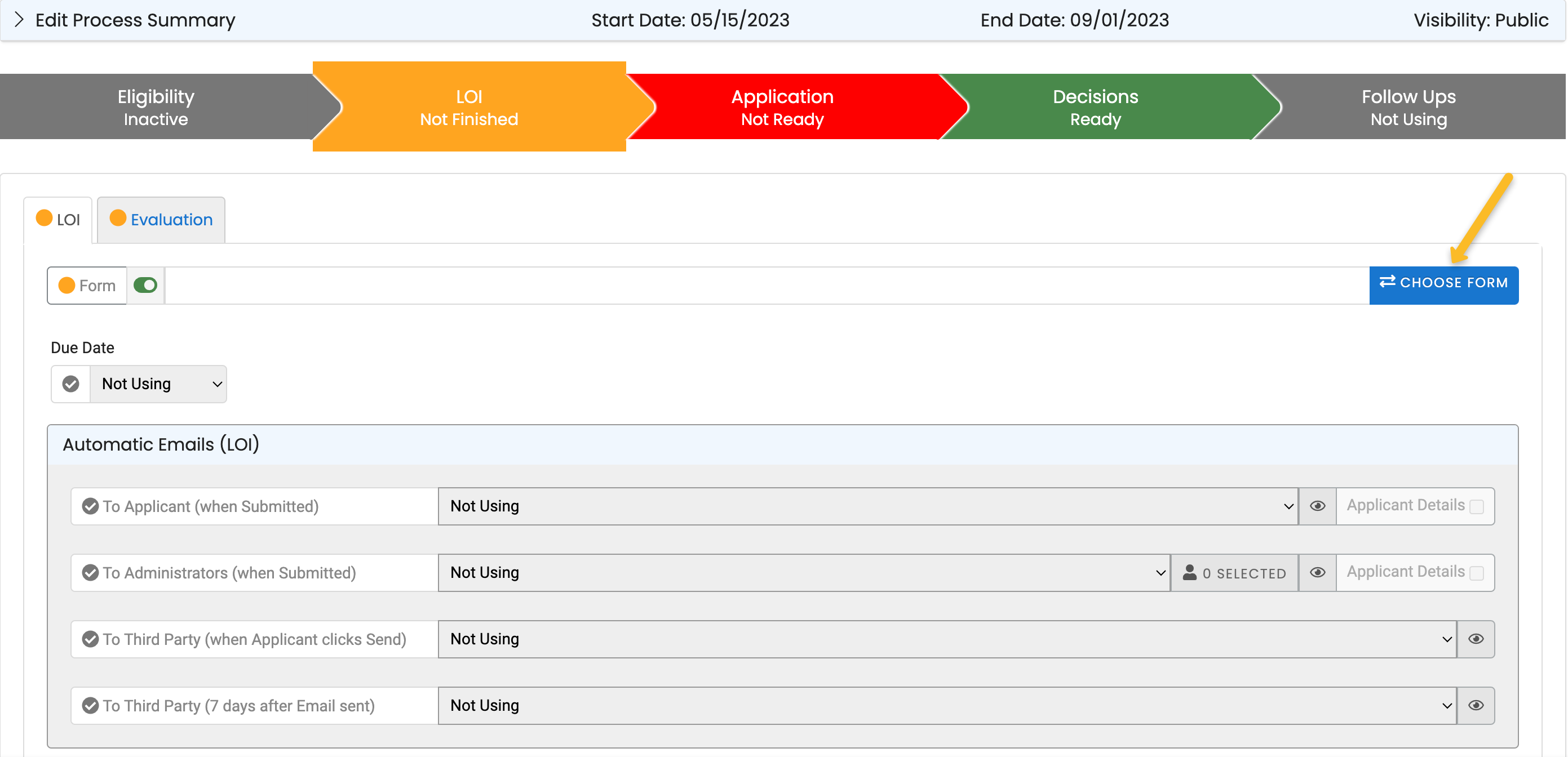 Add, Remove, or Change Forms in Process Stages – Foundant Technologies
