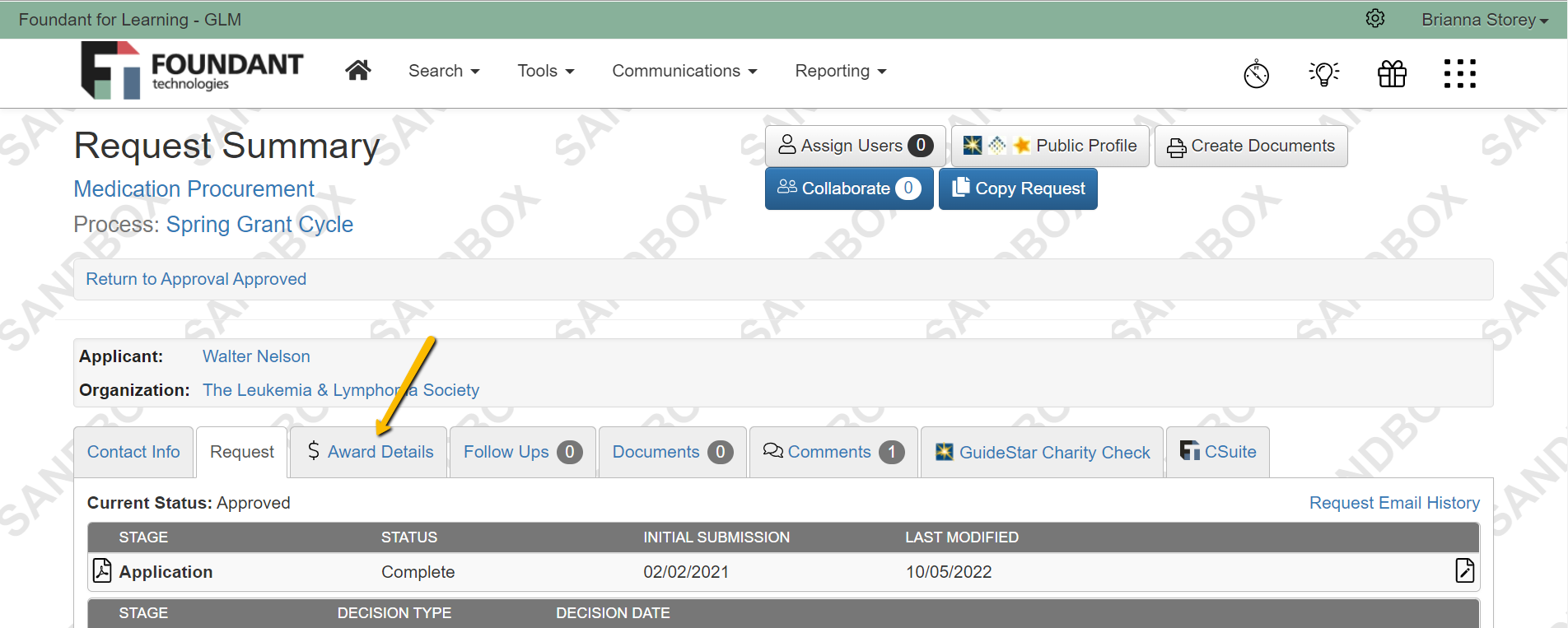 Add Installments to an Approved Request – Foundant Technologies